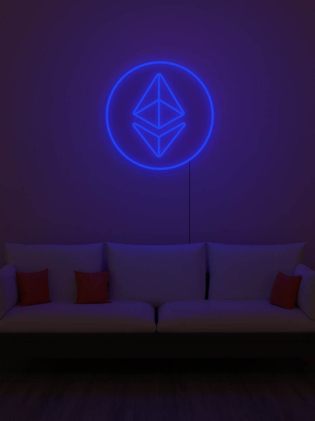 Ethereum Neon Sign - Crypto Wall Art, Custom Neon Sign, Party Sign ...