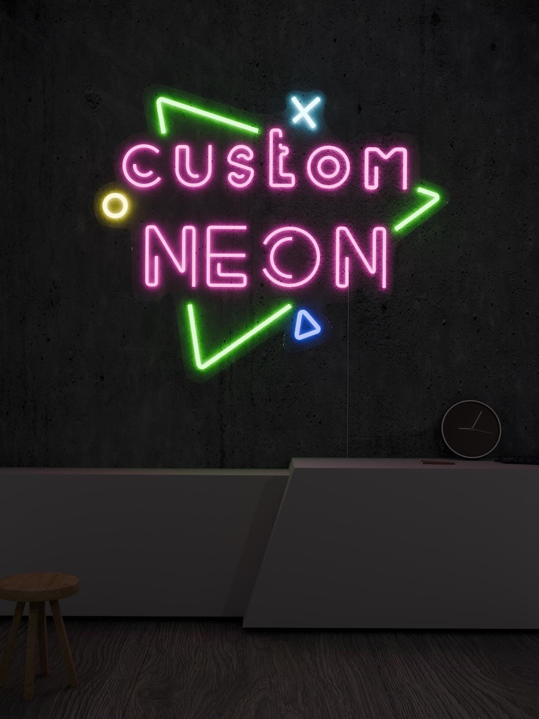 Custom Neon Sign - Discord Interior Design Neon Sign Wall Art Wall ...