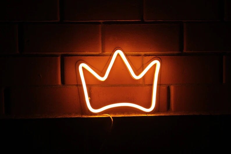 Crown LED Neon Sign Light Room Interior Design Neon Sign - Etsy