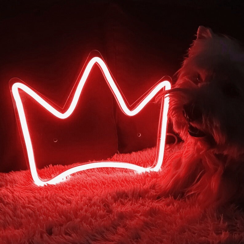 Crown LED Neon Sign Light Room Interior Design Neon Sign - Etsy