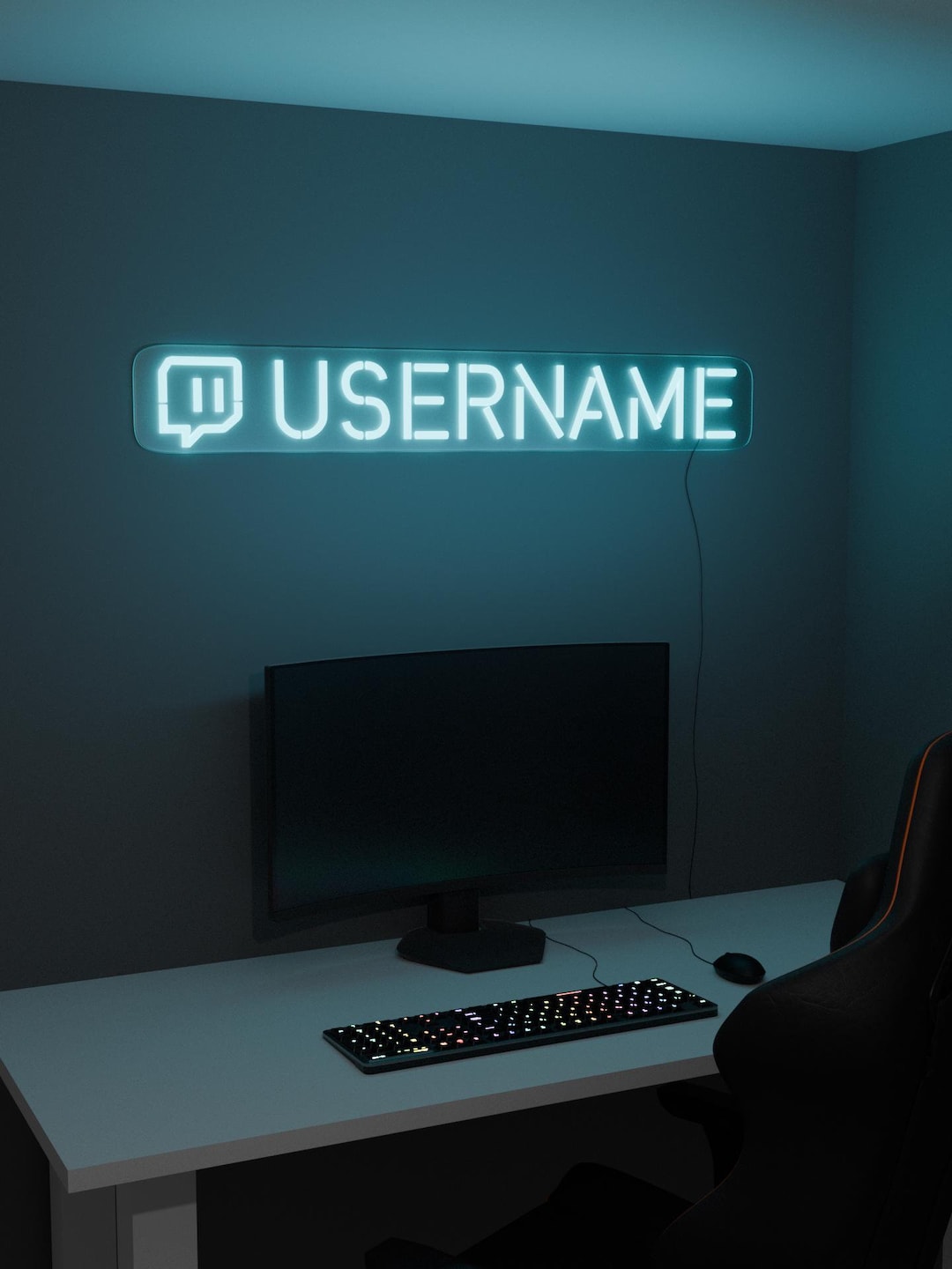 Username LED Neon Sign - Discord Interior Design Neon Sign Wall Art ...