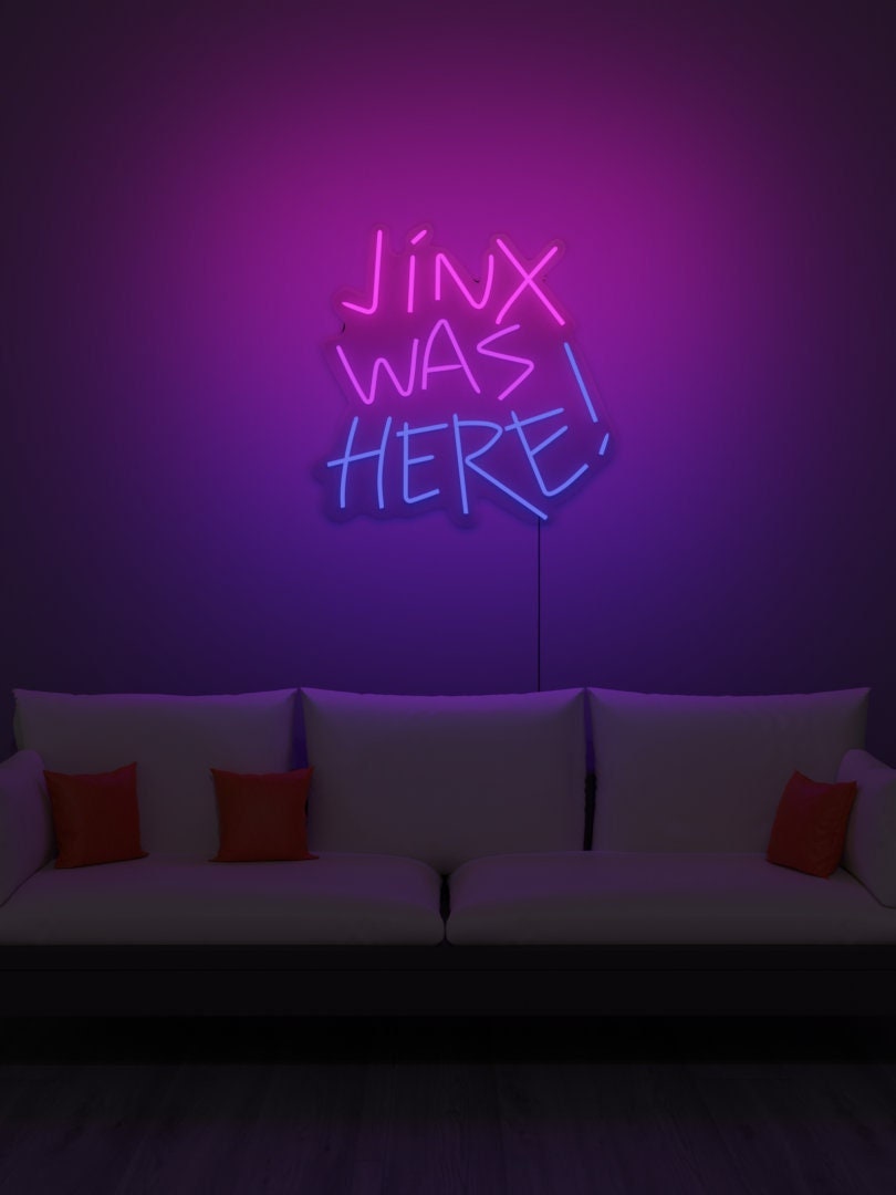 Jinx LED Neon Sign - Light Room Interior Design Neon Sign Wall Art Wall ...