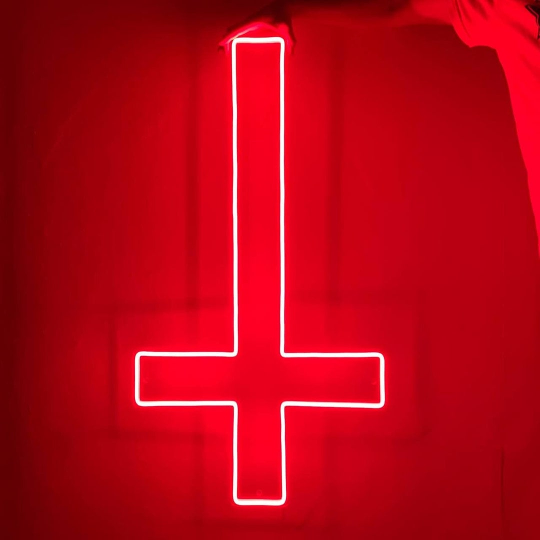 Cross LED Neon Sign Light Room Interior Design Neon Sign Wall Art Wall ...