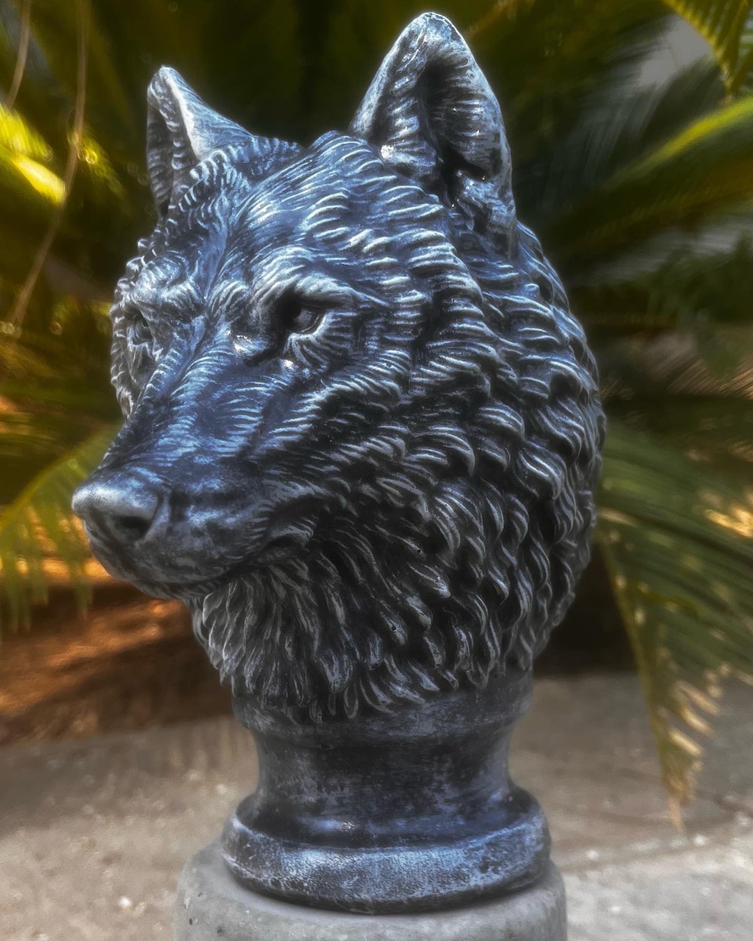 Wolf Statue for Indoors Outdoors Home Garden or Patio Stone Concrete - Etsy