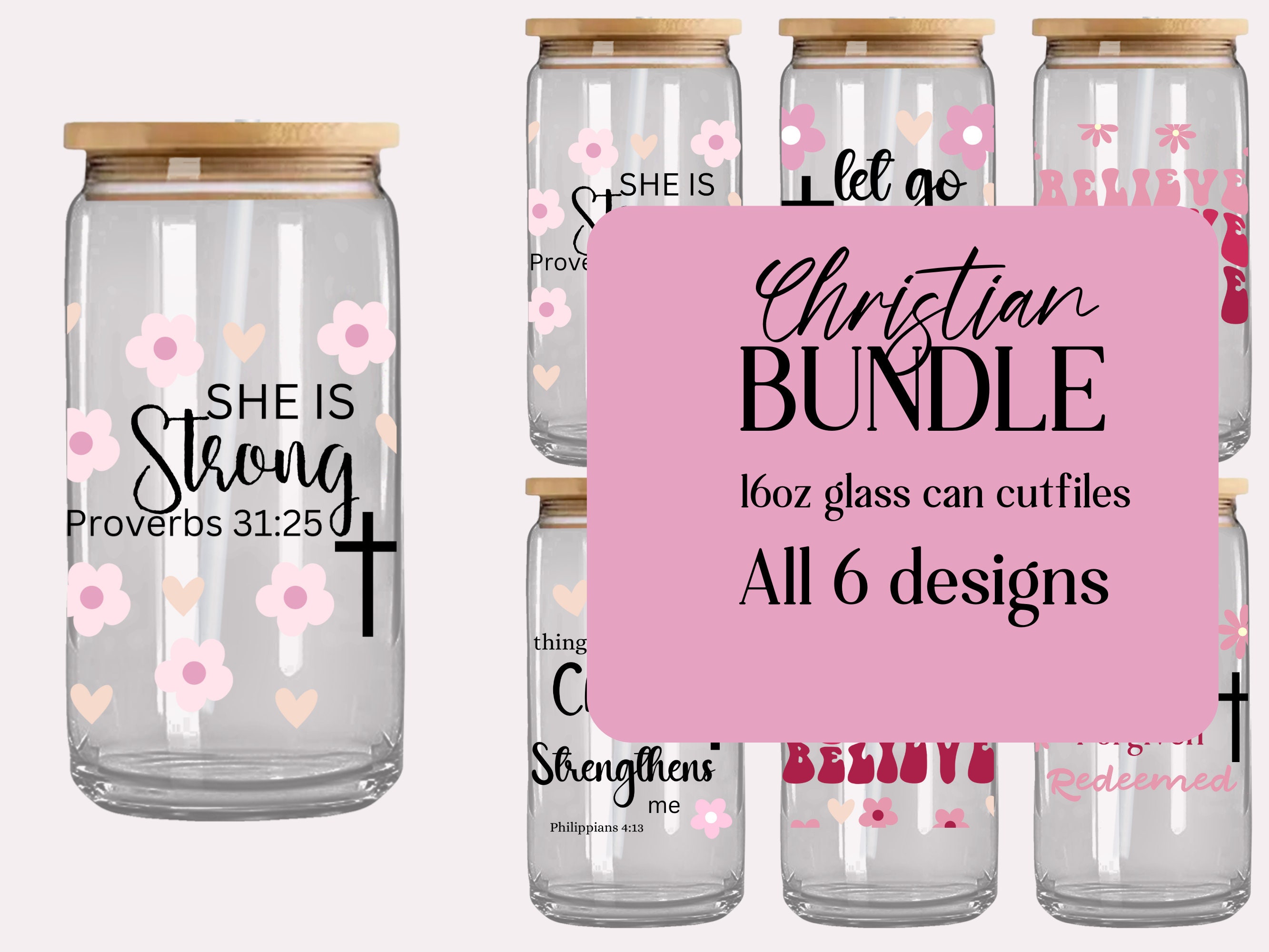 Christian Glass Can Svg Bundle, Libbey Glass Bundle, Libbey Svg Bundle ...