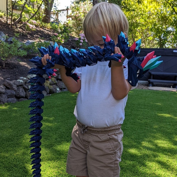 3d Printed Long Crystal Dragons - Etsy