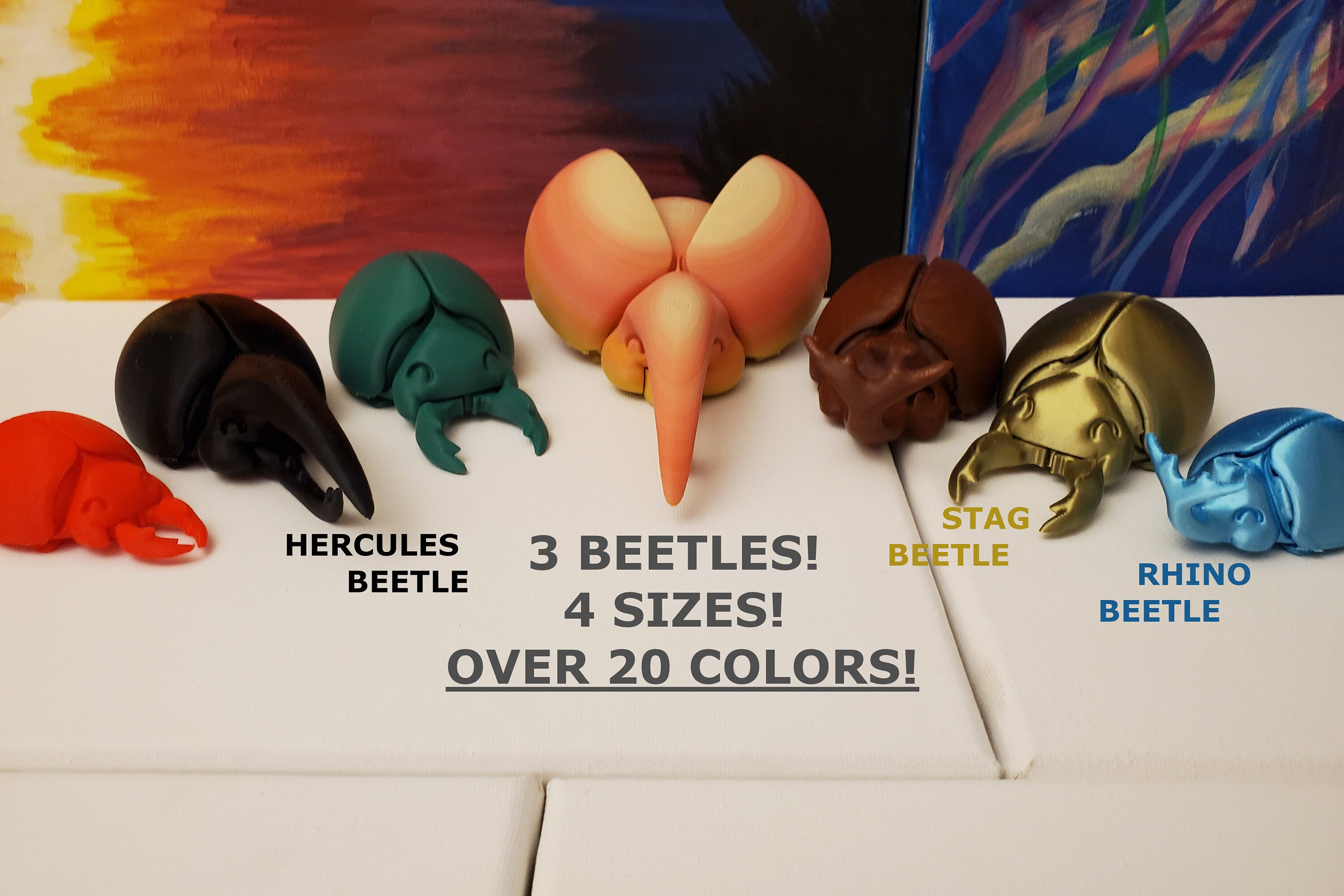 3D Printed Articulated Beetle - Etsy