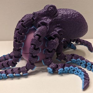 Lifelike Articulated Octopus 3D Printed With Customizable - Etsy