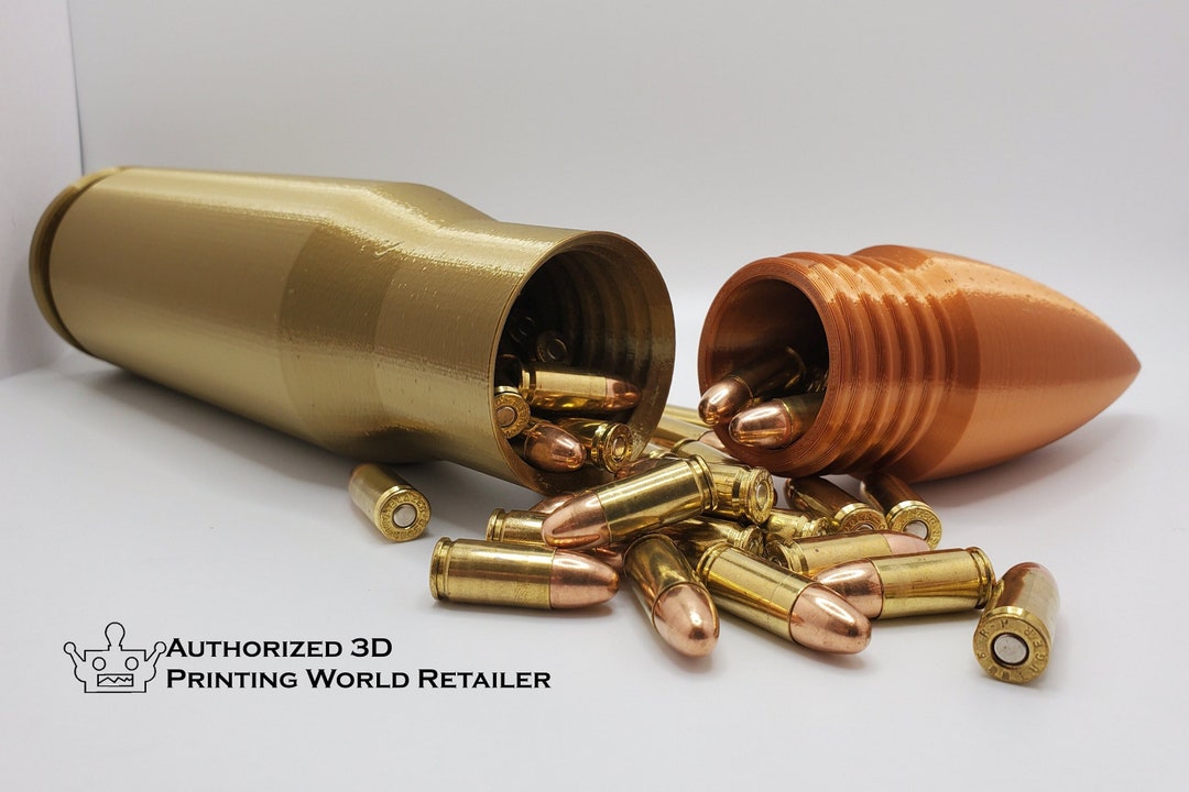 3D Printed Bullet Container - Choose Your Own Colors - Etsy