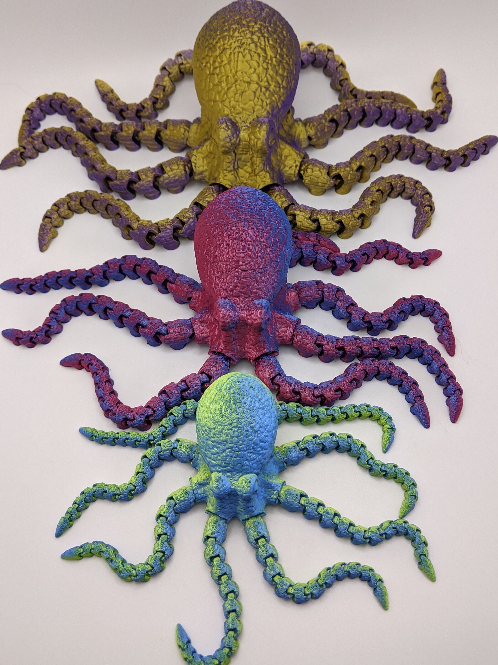 Lifelike Articulated Octopus 3D Printed With Customizable - Etsy
