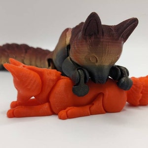 3D Printed Fox - Customizable, Made to Order Articulated Fidget Toy - Etsy