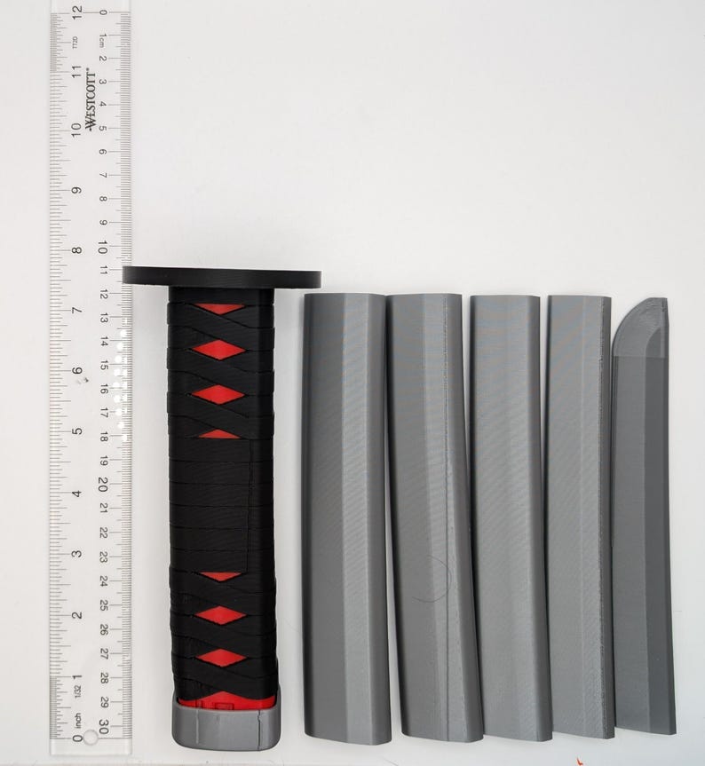 3D Printed Collapsible Katana - Customizable Colors, Replaceable Blade ...