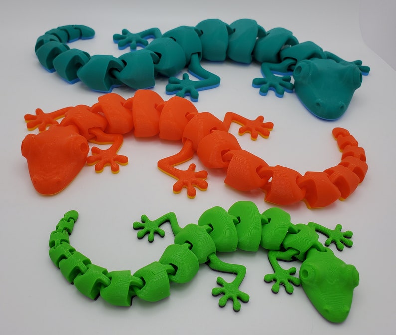 3D Printed Articulated Gecko Lizard - Etsy