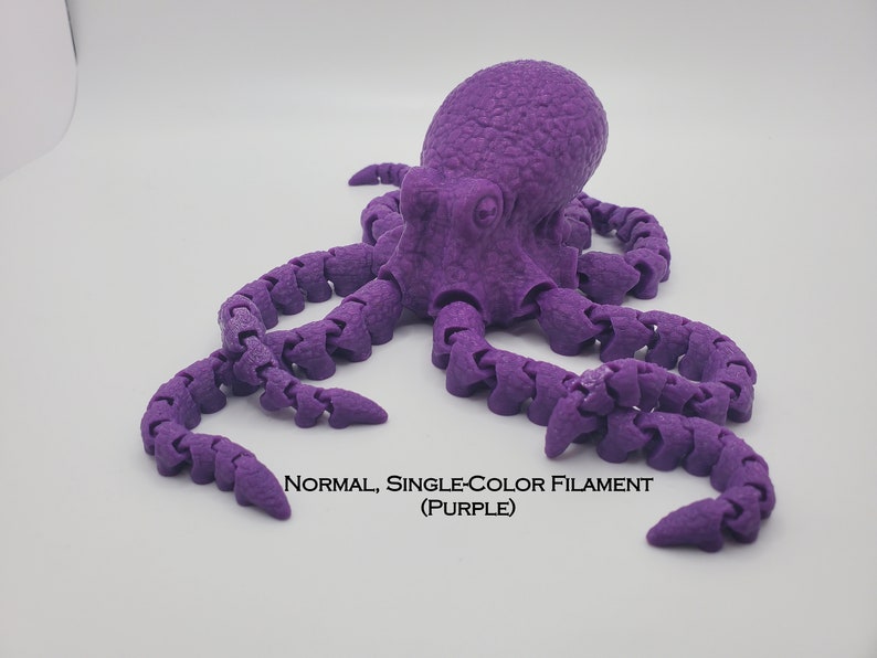 Lifelike Articulated Octopus 3D Printed With Customizable - Etsy
