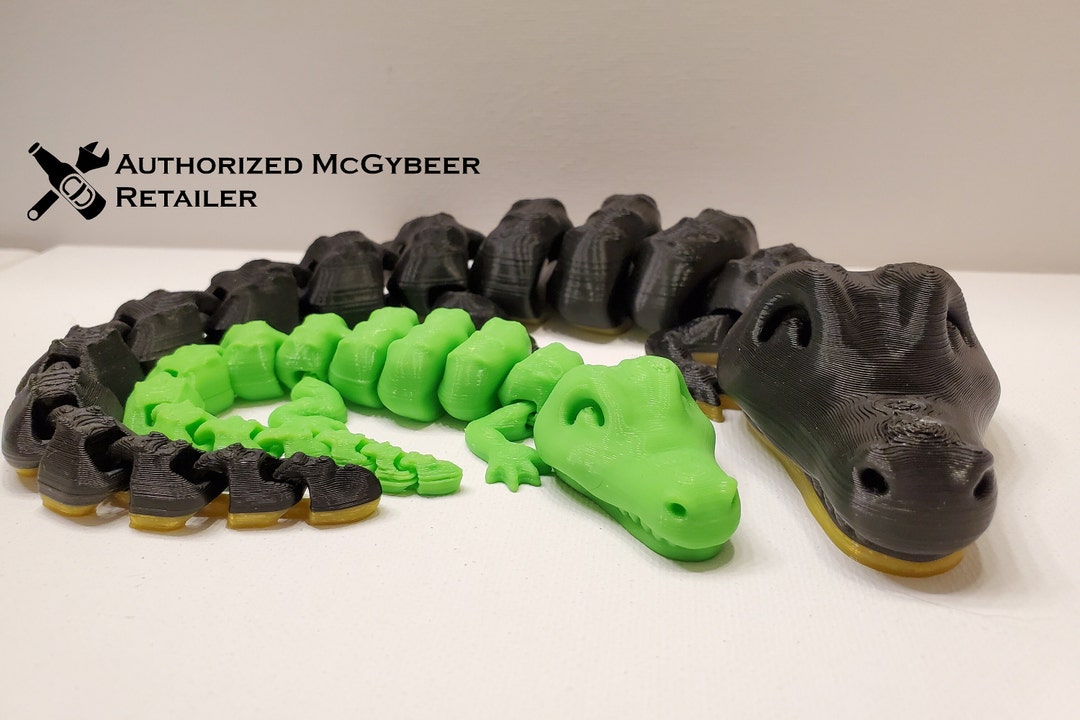 3D Printed Articulated Alligator - Etsy
