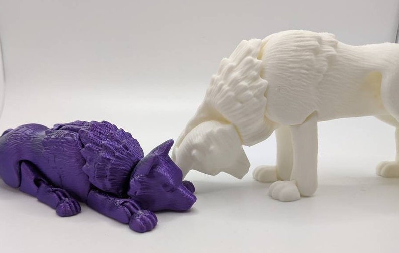 Wolf 3D Printed Articulated Customizable Colors - Etsy