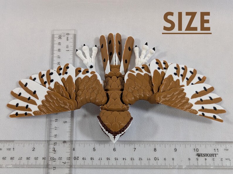 3D Printed Owl - Multicolor Articulated Barn Owl Model - Etsy