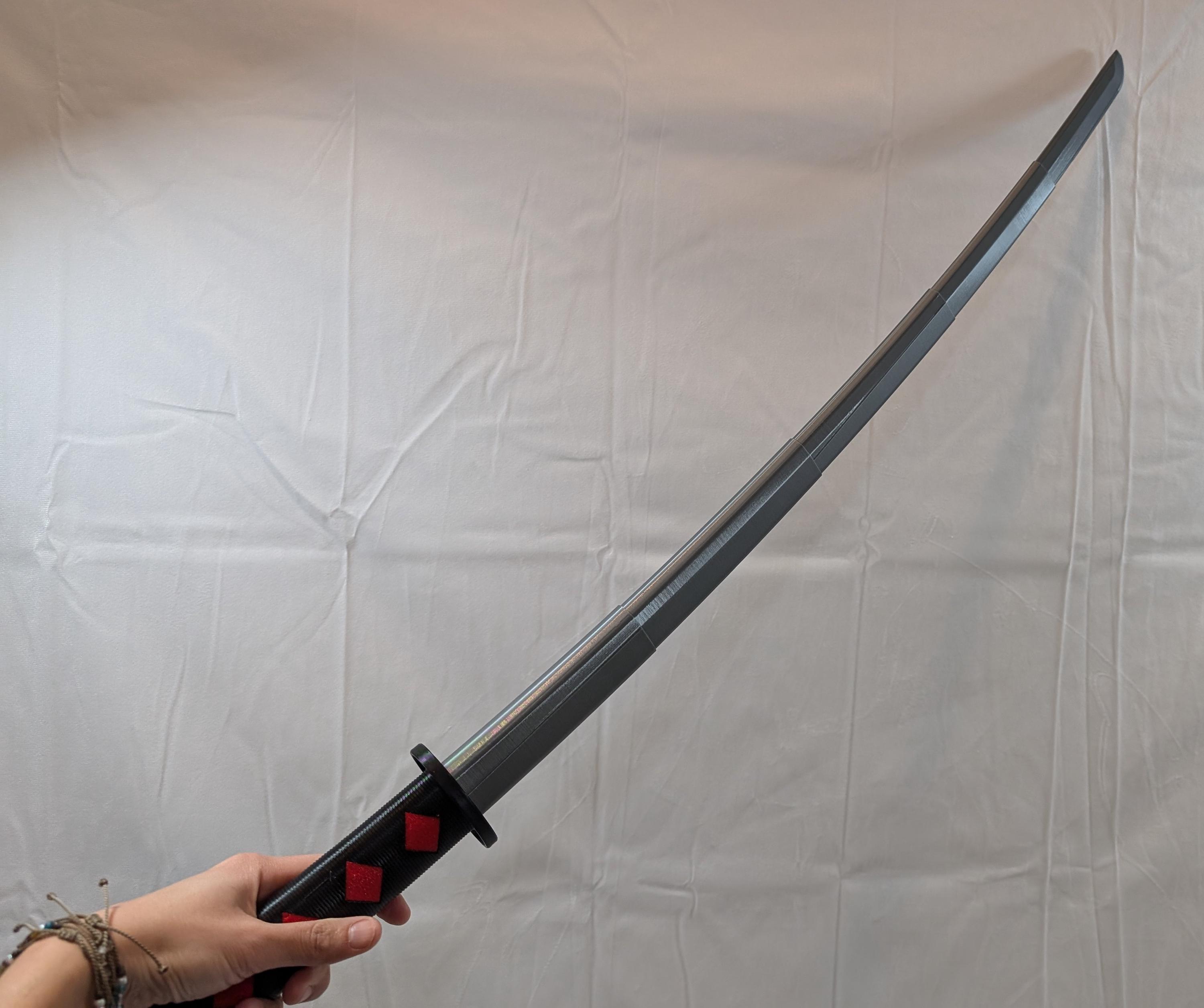 3D Printed Collapsible Katana - Customizable Colors, Replaceable Blade ...