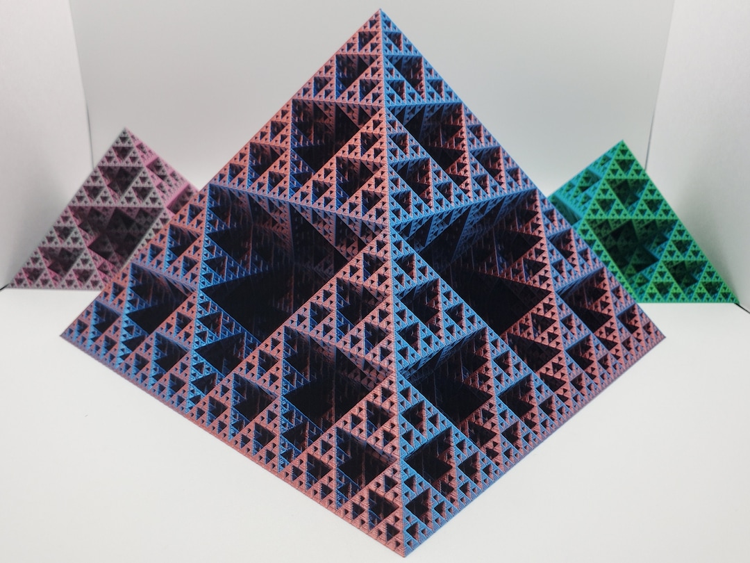 3D Printed Fractal Pyramid & Octahedron Thousands of Trippy Triangles ...