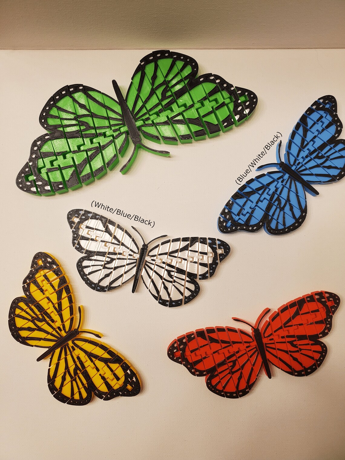 Multi-color Butterfly - Articulated, 3d-printed Model With Customizable ...