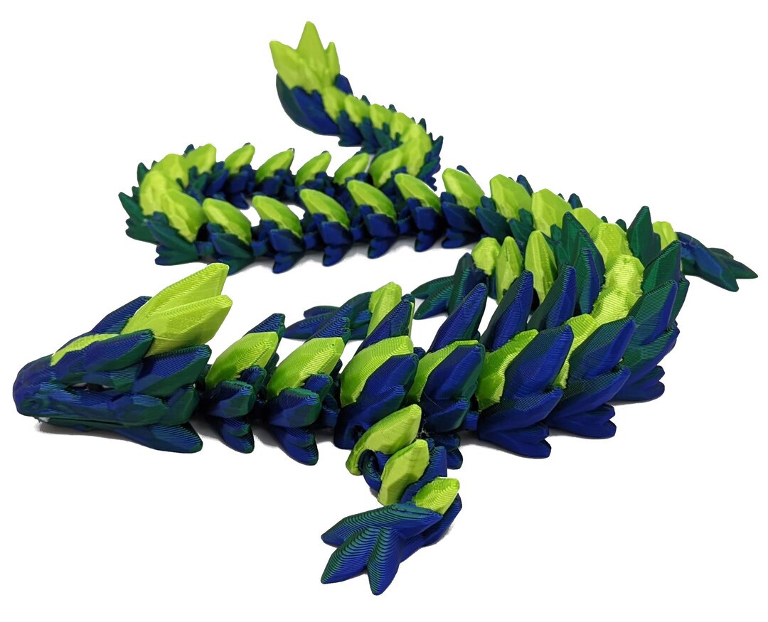 Multicolor Gemstone Dragon - 3D Printed, Articulated Crystal Gem Dragon ...