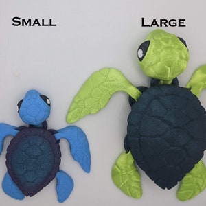 Sea Turtle - 3D Printed, Articulated Fidget Toy - Etsy