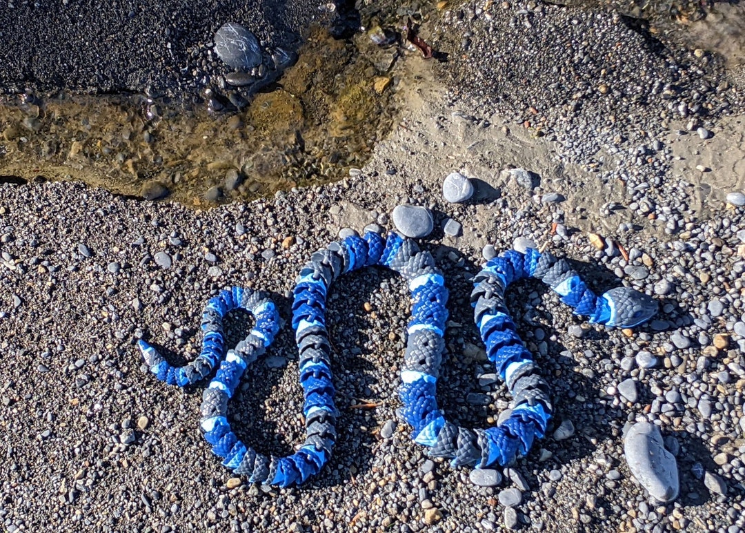 Lifelike Articulated Multicolor Snake - 3+ Ft Long, 3D Printed, 100 ...