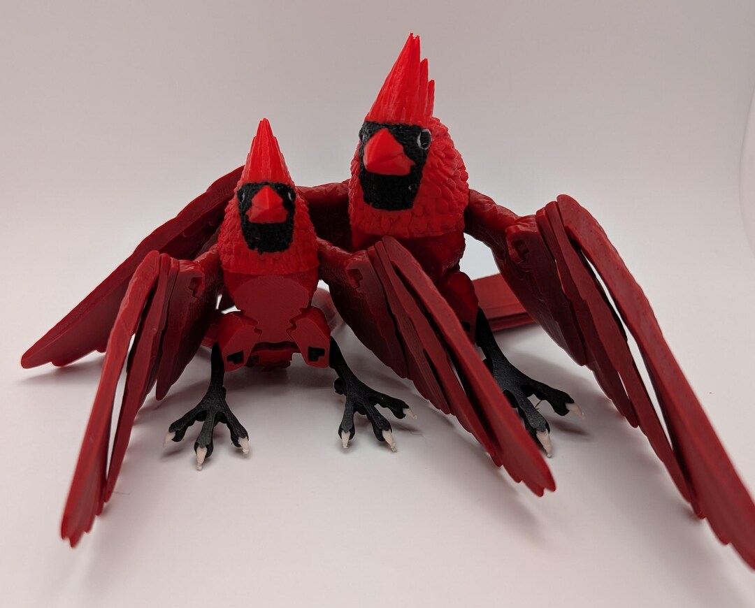 3D Printed Cardinal - Multicolor Articulated Fidget Toy - Etsy