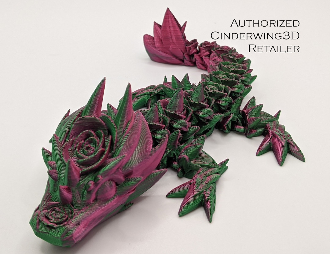 Baby Rose Dragon - 3D Printed, Articulated, Customizable Colors! - Etsy