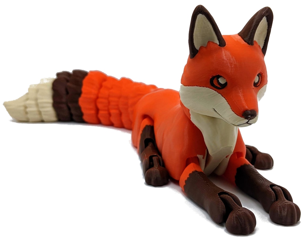 Fox - 3D Printed, Articulated, Multi-colored! - Etsy