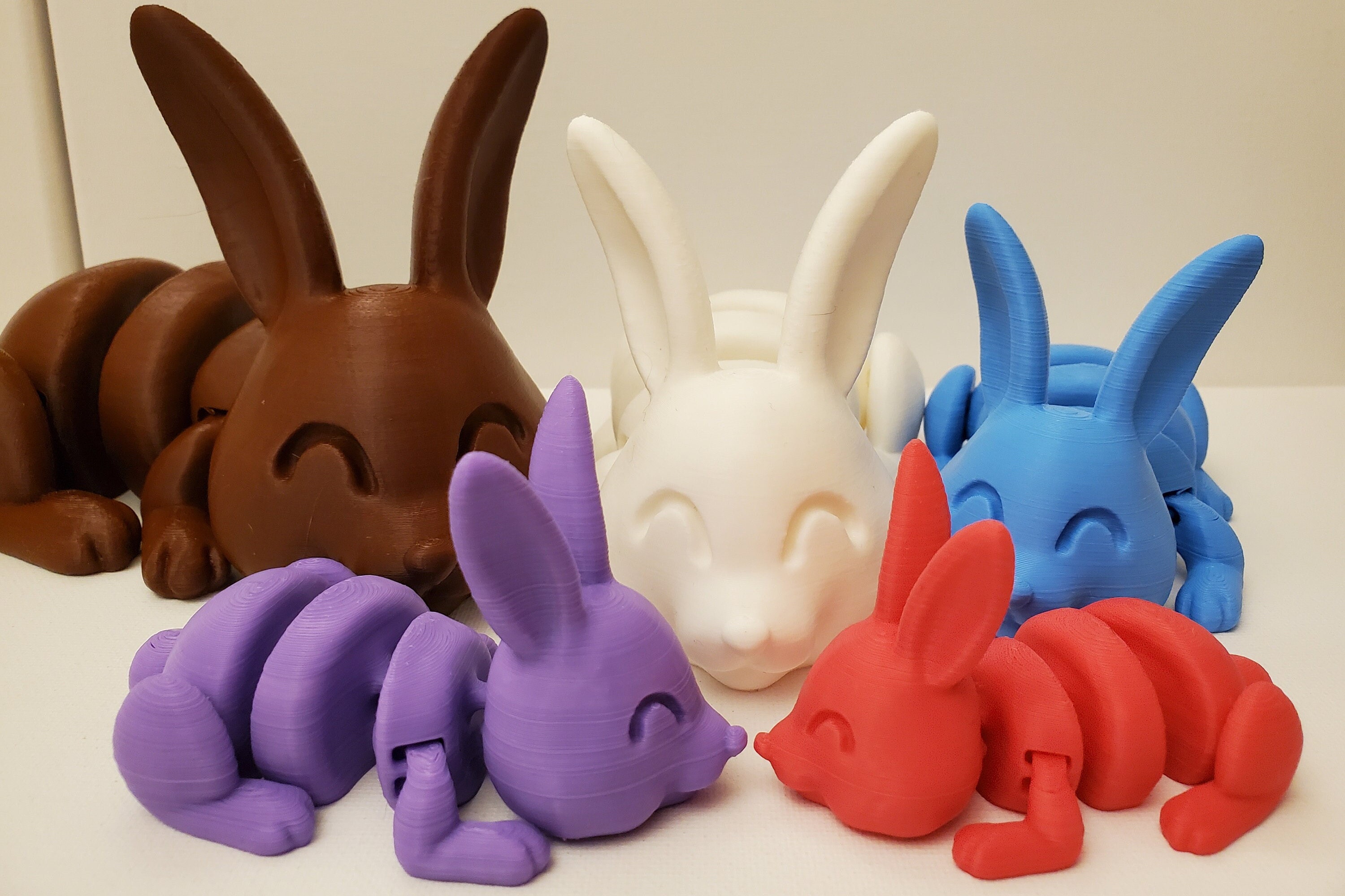 3D Printed Articulated Bunny Rabbit | Etsy