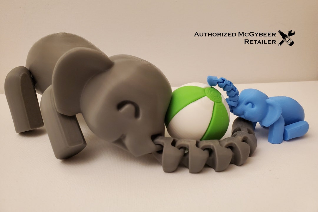 3D Printed Articulated Elephant - Etsy