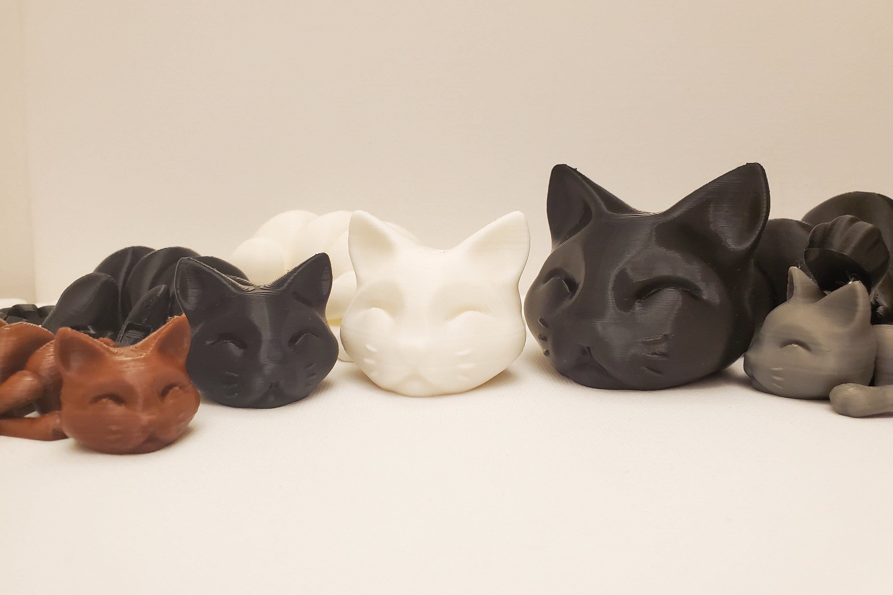 3D Printed Articulated Lazy Cat - Etsy