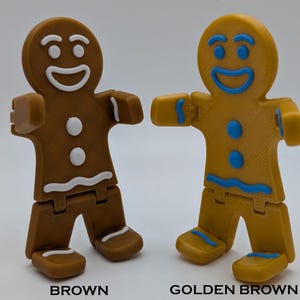 Gingerbread Man - 6 Pack 3D Printed, Articulated Stocking Stuffer - Etsy