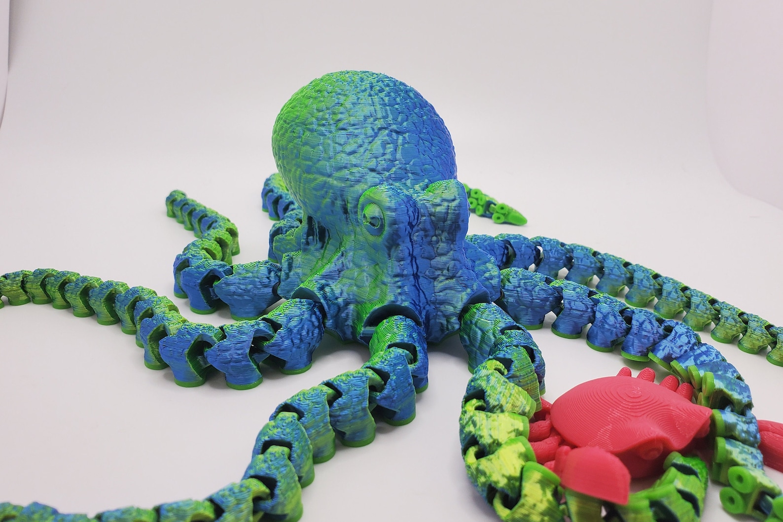 Lifelike Articulated Octopus 3D Printed With Customizable - Etsy