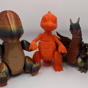 3D Printed Charizard - Articulated Fidget Toy - Etsy