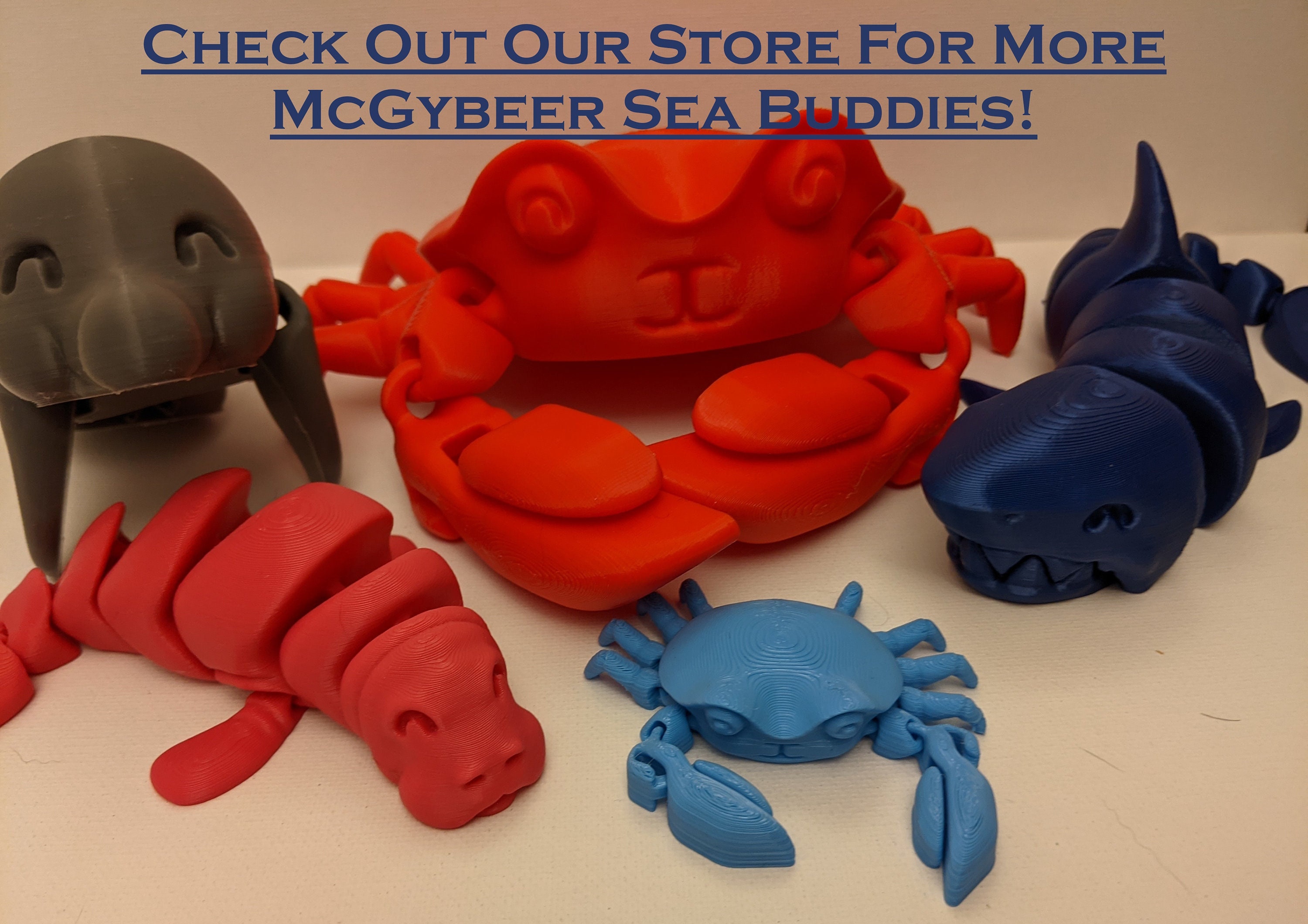 3D Printed Articulated Crab - Etsy