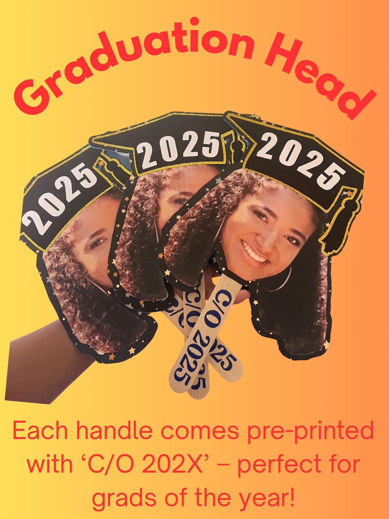 Custom Graduation Fans, Graduation Big Heads, Personalized - Etsy