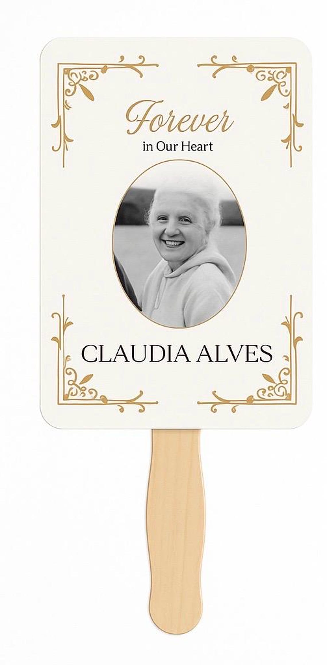Custom Funeral Fans With Black & White Photo – Personalized Memorial ...