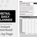 Retail Daily Sales Planner: Printable Business Tracker (A4 PDF) - Etsy