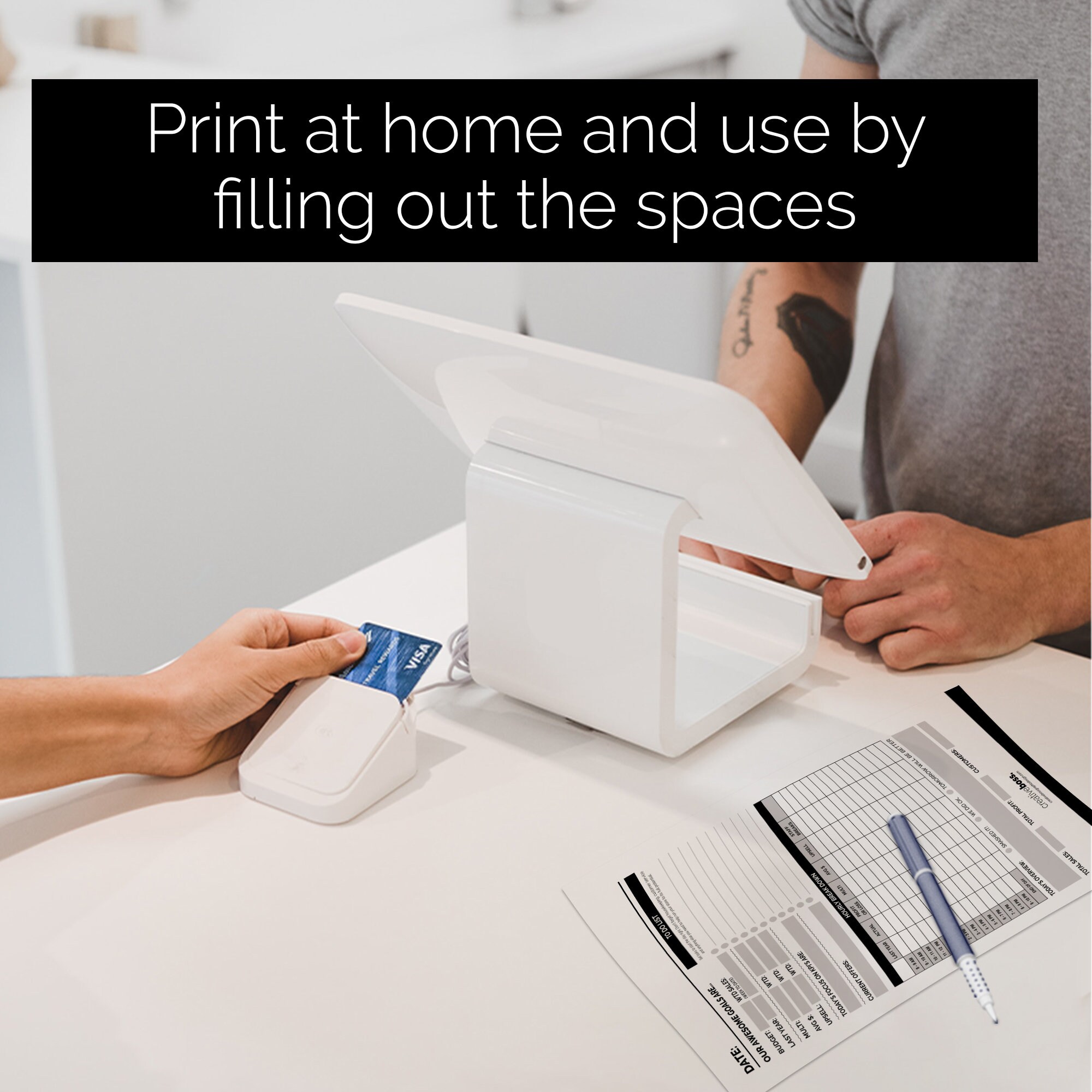 Retail Daily Sales Planner: Printable Business Tracker (A4 PDF) - Etsy