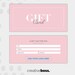 Pink Printable Gift Voucher / Downloadable Custom Gift Certificate ...