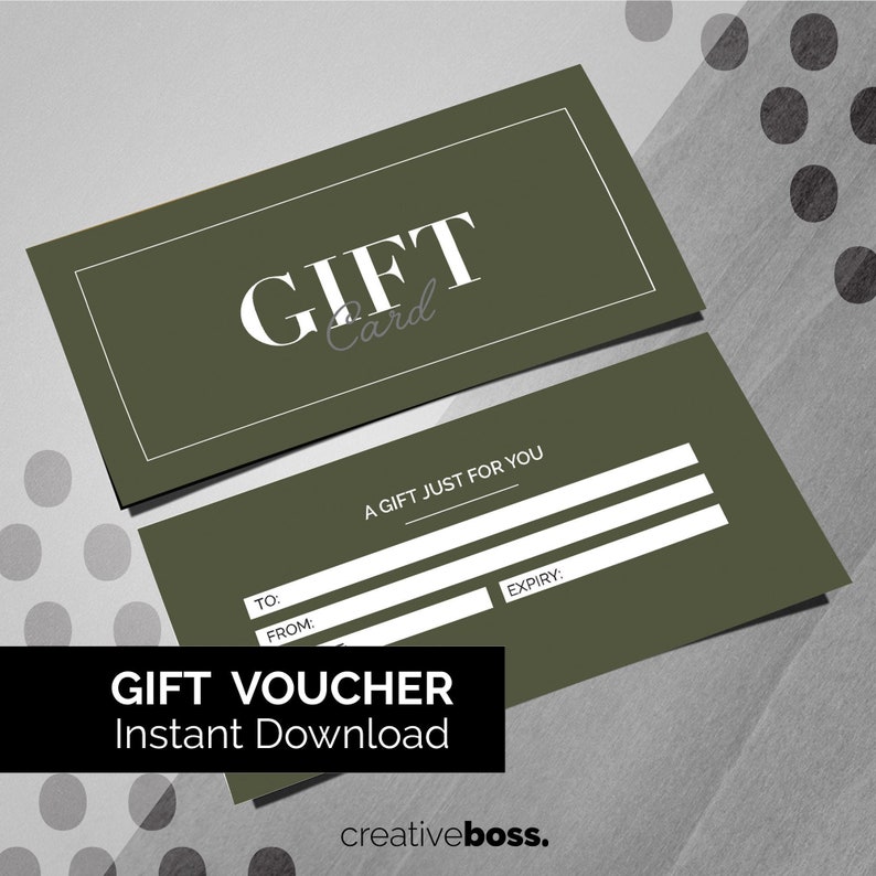 Printable Gift Voucher / Downloadable Custom Gift Certificate Template ...