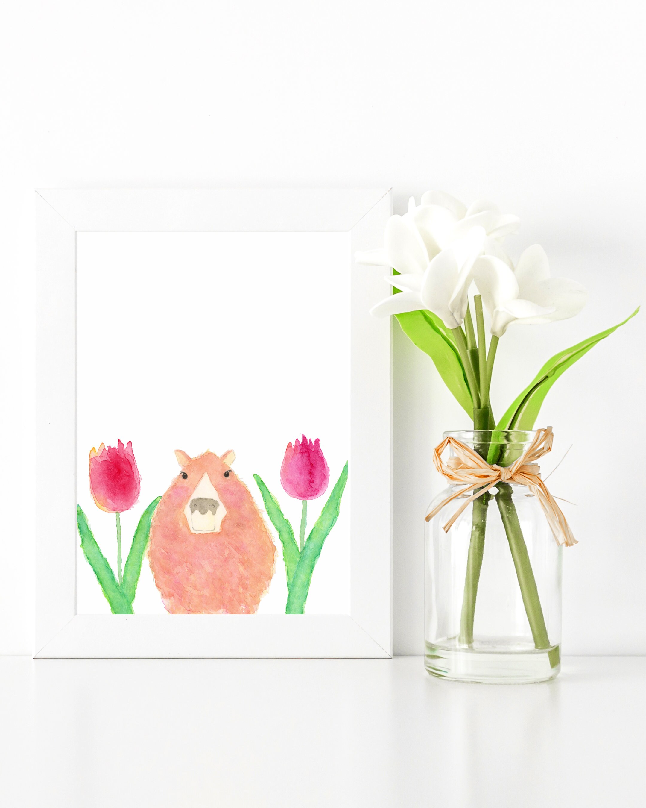 Capybara Print Capybara Art Watercolor Nursery Animal Print - Etsy