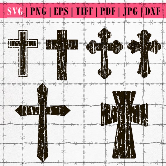 Distressed Cross SVG Bundle Cross Svg Cross Bundle Svg | Etsy