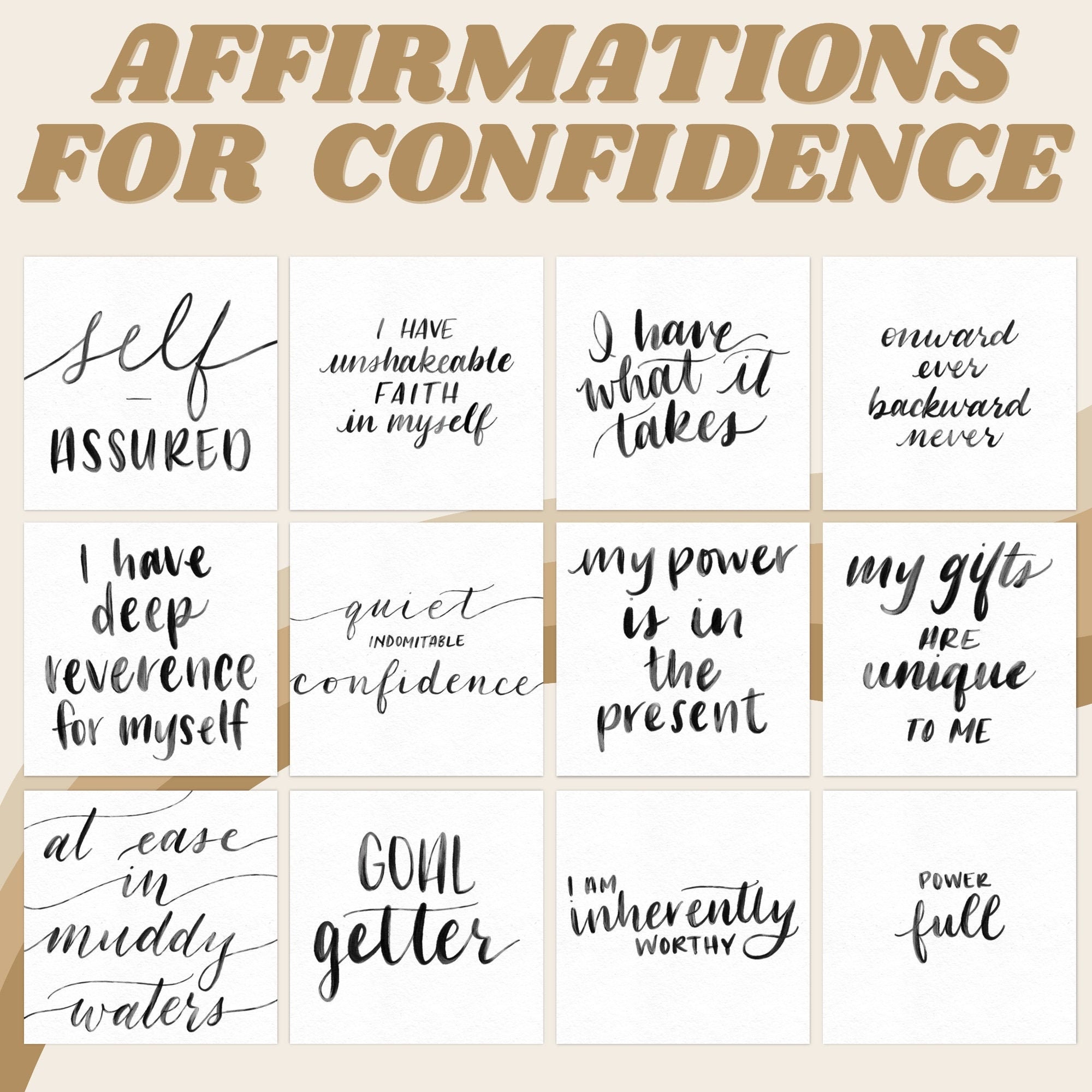Sassy Confidence Pocket Mantras, Printable Confidence Affirmation Cards ...