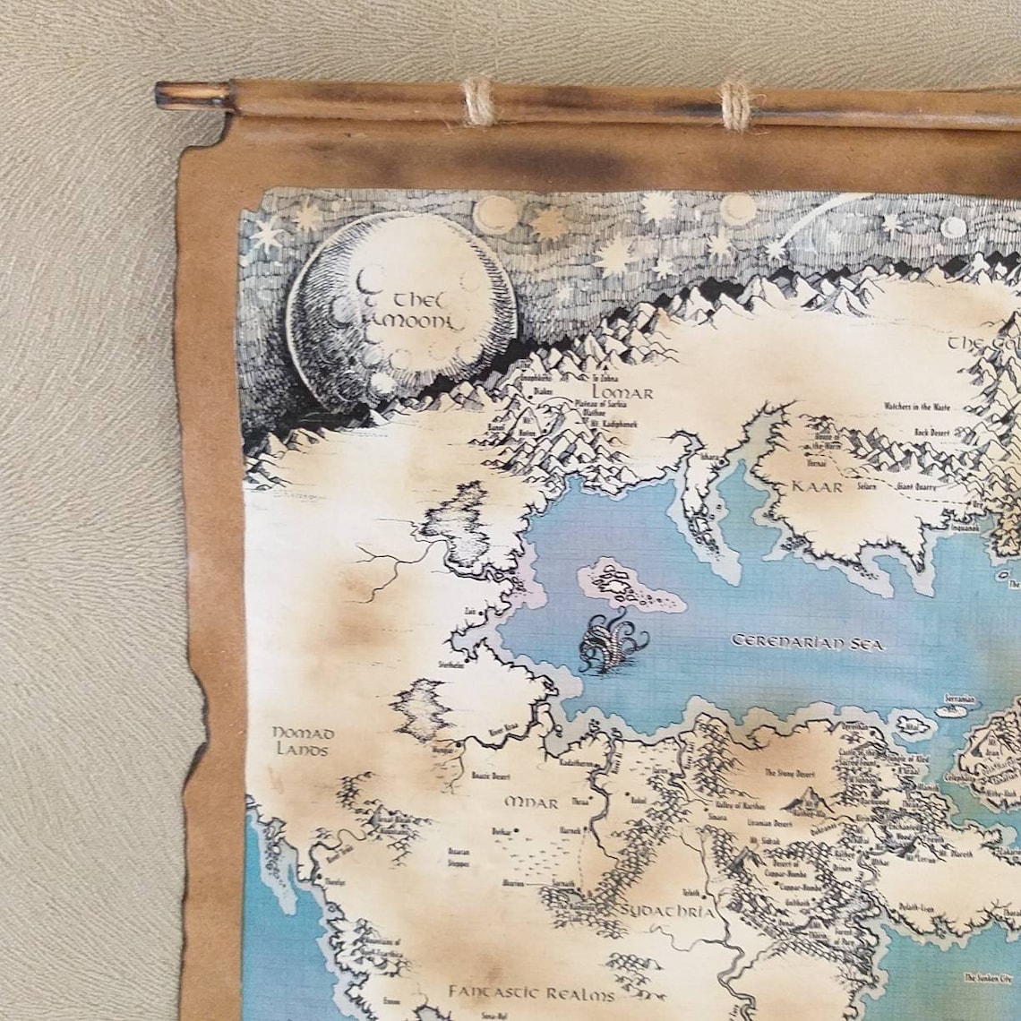 HP Lovecraft Map of the Dreamlands Handmade Scroll Fantasy - Etsy