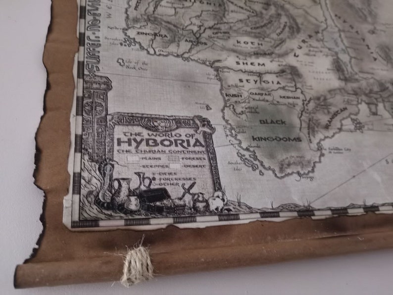 The World of Hyboria Conan Fantasy World Map Conan the - Etsy