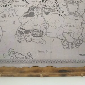 Map of Tamriel, Skyrim Map, Elder Scrolls, Fantasy Map, Handmade Scroll ...