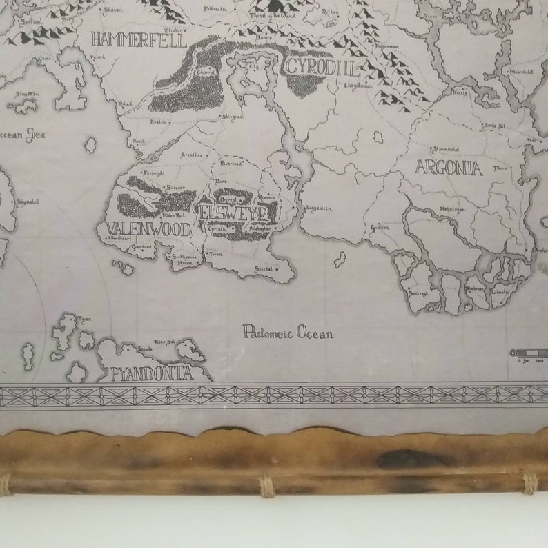 Map of Tamriel Skyrim Map Elder Scrolls Fantasy Map - Etsy